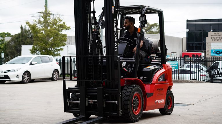 What is the Three-Point Contact Rule for a Forklift?